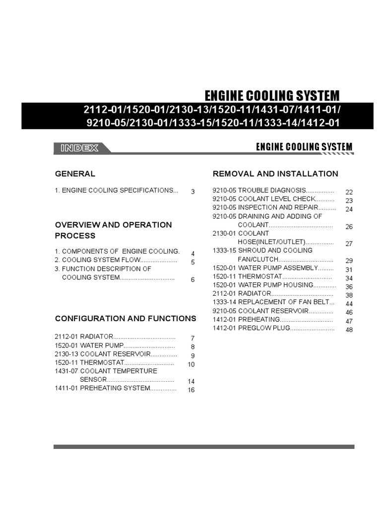 7.engine Cooling System | PDF | Thermostat | Radiator