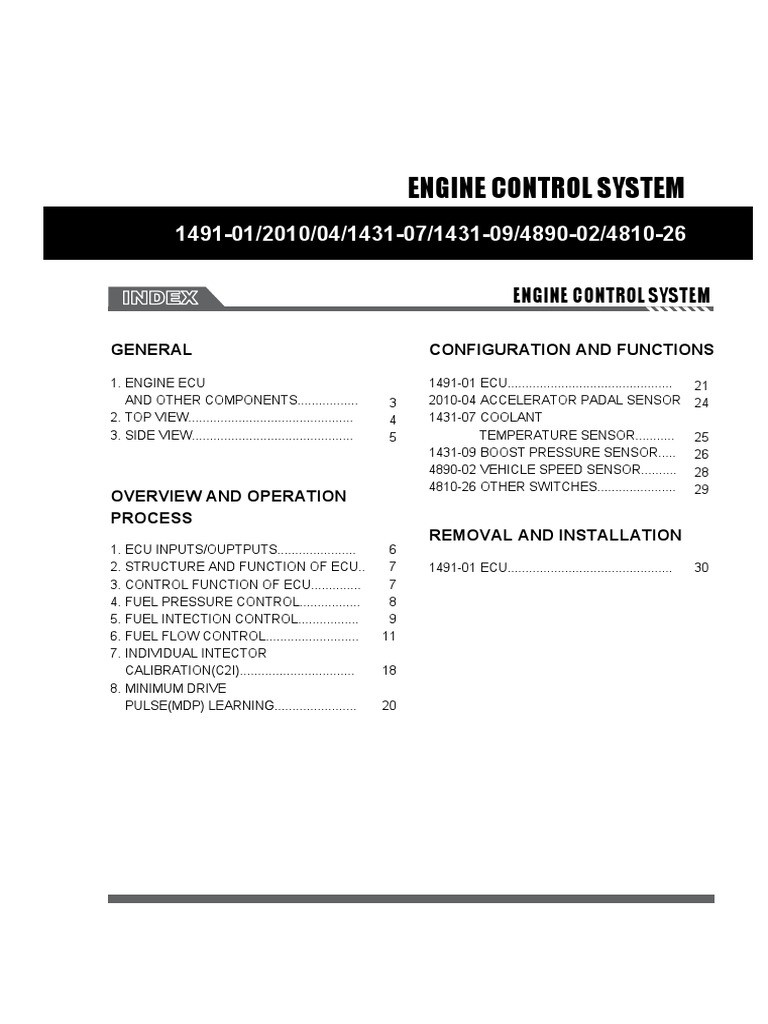 9.engine Control System | PDF | Throttle | Fuel Injection