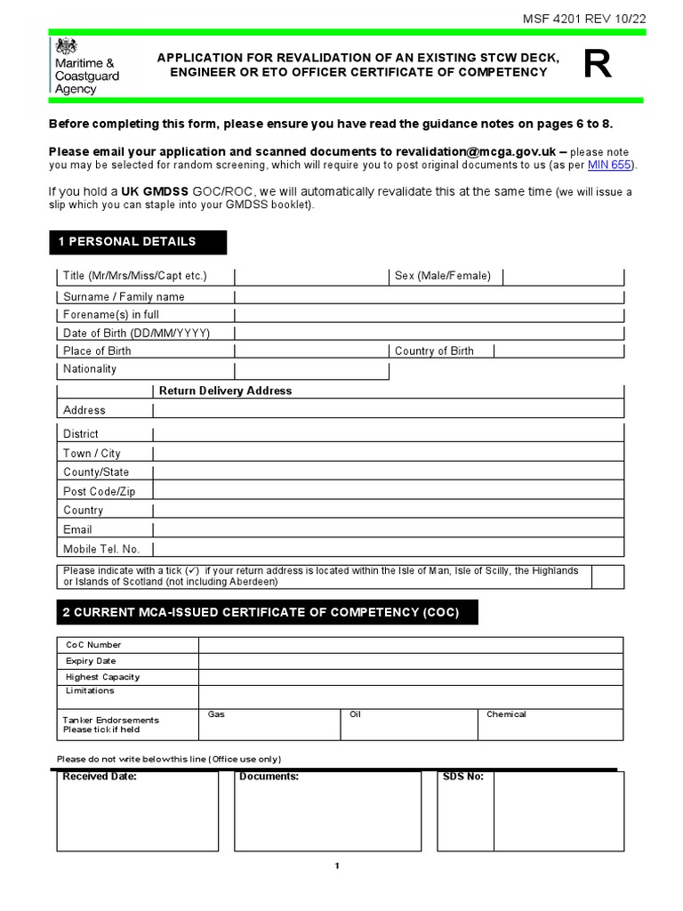 MSF 4201 REV 10/22 Application | PDF | Payments | Oil Tanker