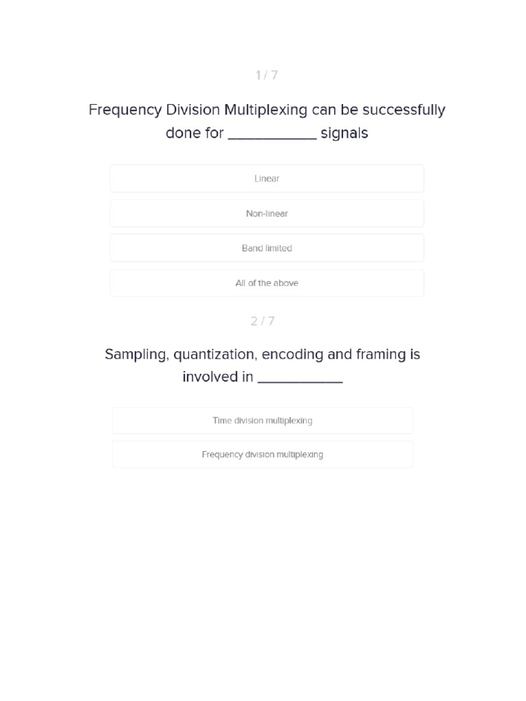 QUIZ - Multiplexing | PDF