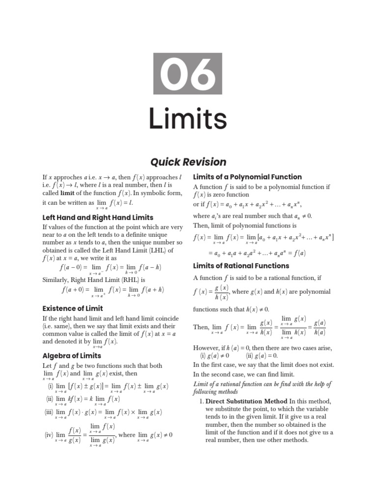 Class 11 Limits 2022 | PDF | Function (Mathematics) | Exponential Function