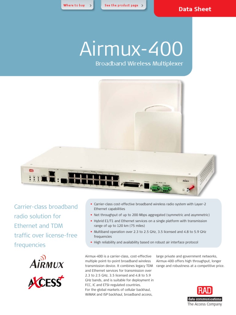 6527 Airmux-400 | PDF | Internet Access | Computer Network