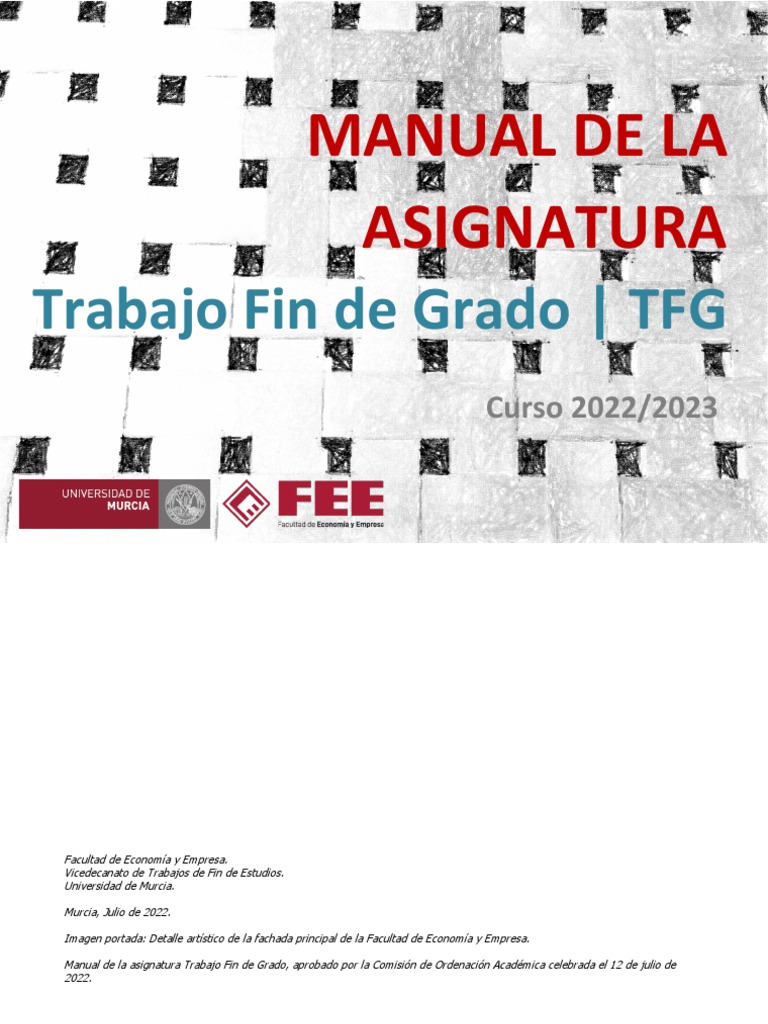 Manual TFG - 2022-23 - Web | PDF | Evaluación | Licenciatura