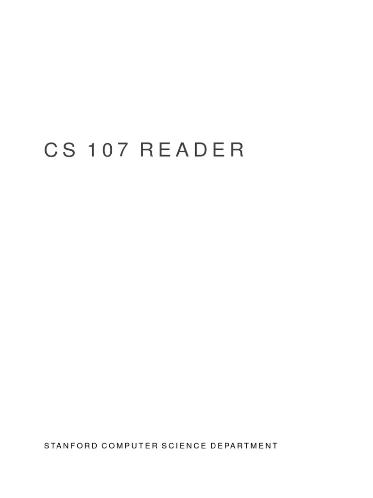 cs107 Reader | PDF | Computer Program | Programming
