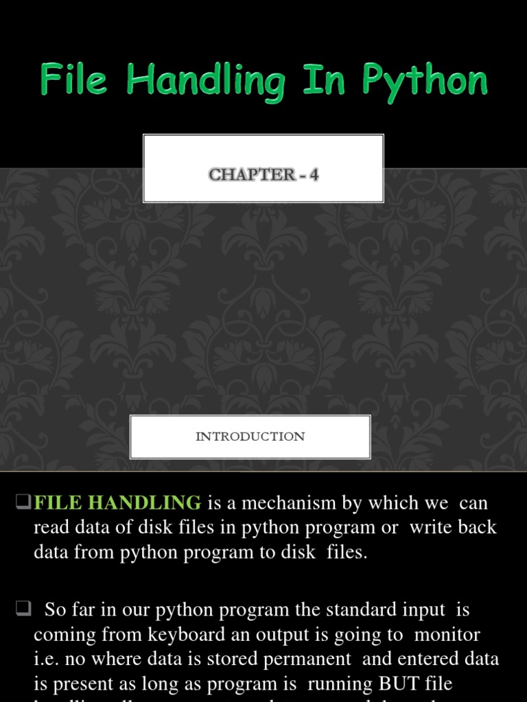 Handling EOFError in Python Files | PDF | Computer File | Pointer ...