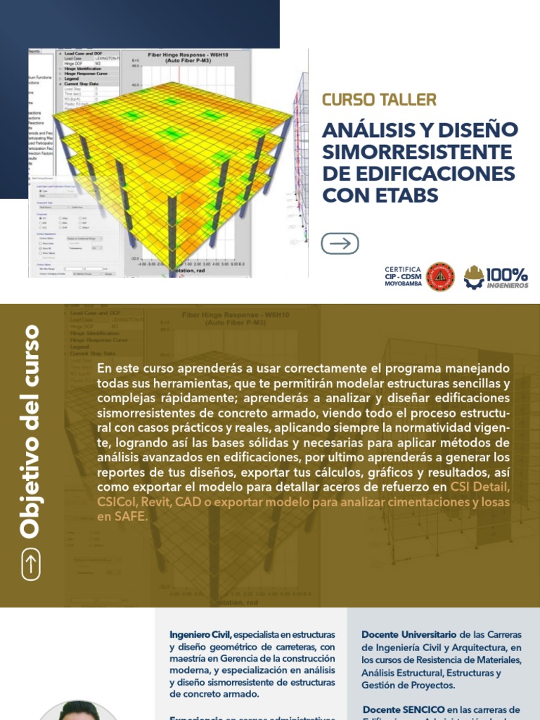 Brochure - Etabs - Analisis y Diseño Sismoresistente. | PDF | Diseño | Hormigón