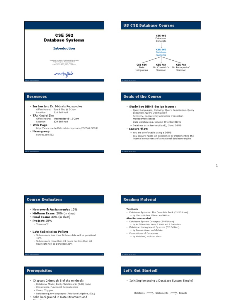 CSE 562 Database Systems | PDF | Databases | Database Index CSE 562 Database Systems | PDF | Databases | Database Index