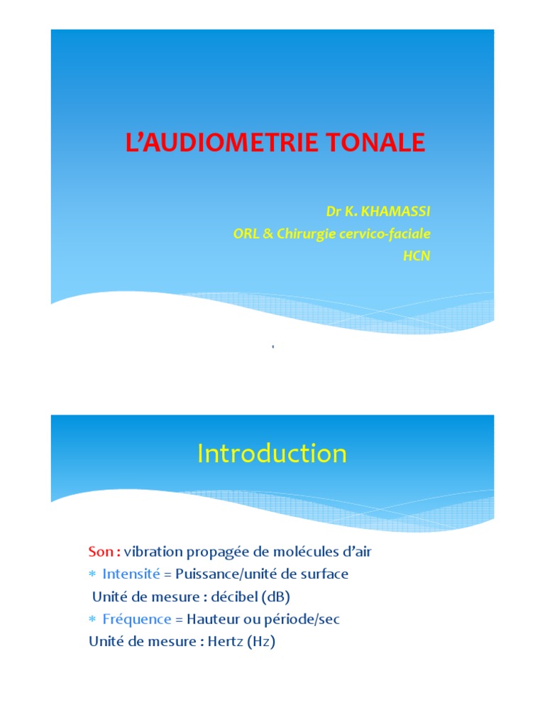 Audiométrie Tonale Liminaire | PDF | Spécialités médicales | Son