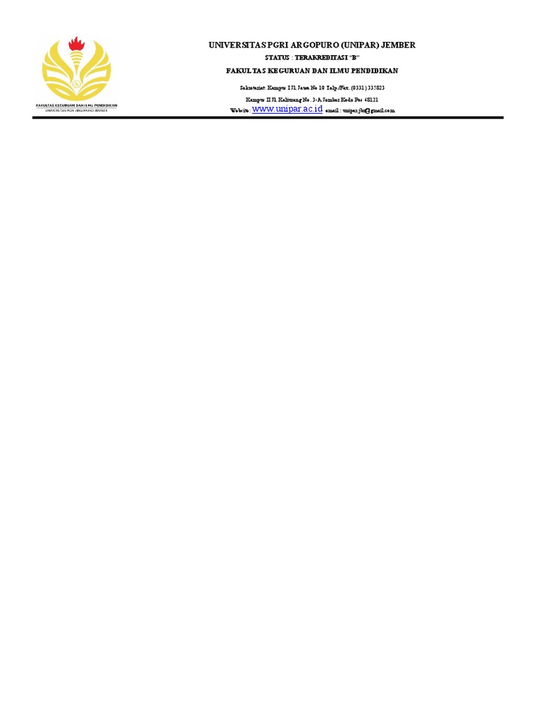 Kop Surat Fkip | PDF