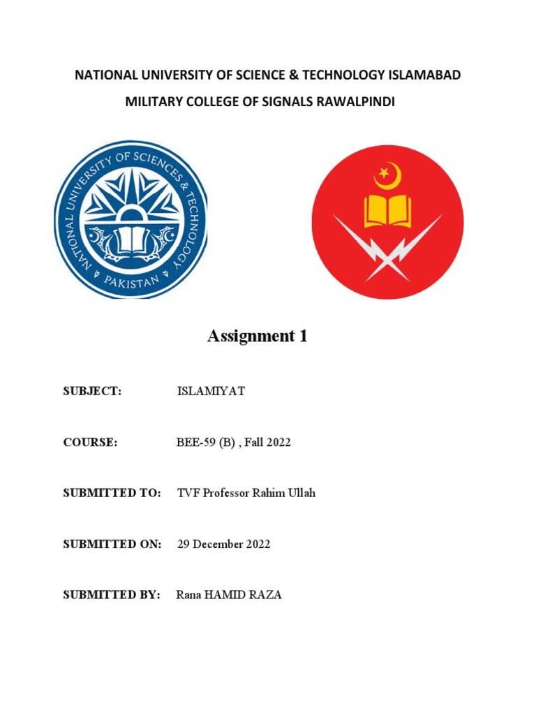 Rana Hamid Raza Islamiyat's Assignment # 2 | PDF | Jihad | Asia