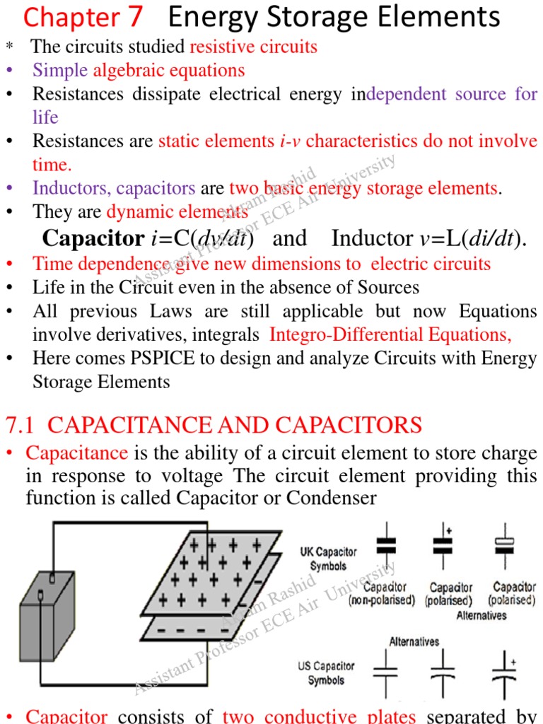Chapter 7 Energy Storage Elements | PDF | Inductor | Inductance