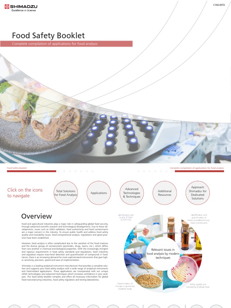Food Safety Compilations of Applications For Food Analysis | PDF ...