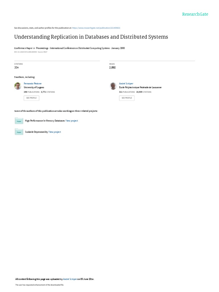 Download | PDF | Replication (Computing) | Database Transaction