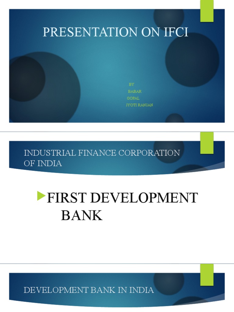Overview of IFCI and Its Functions | PDF | Economies | Business