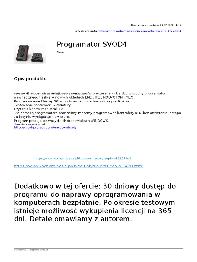 Programator Svod4 | PDF