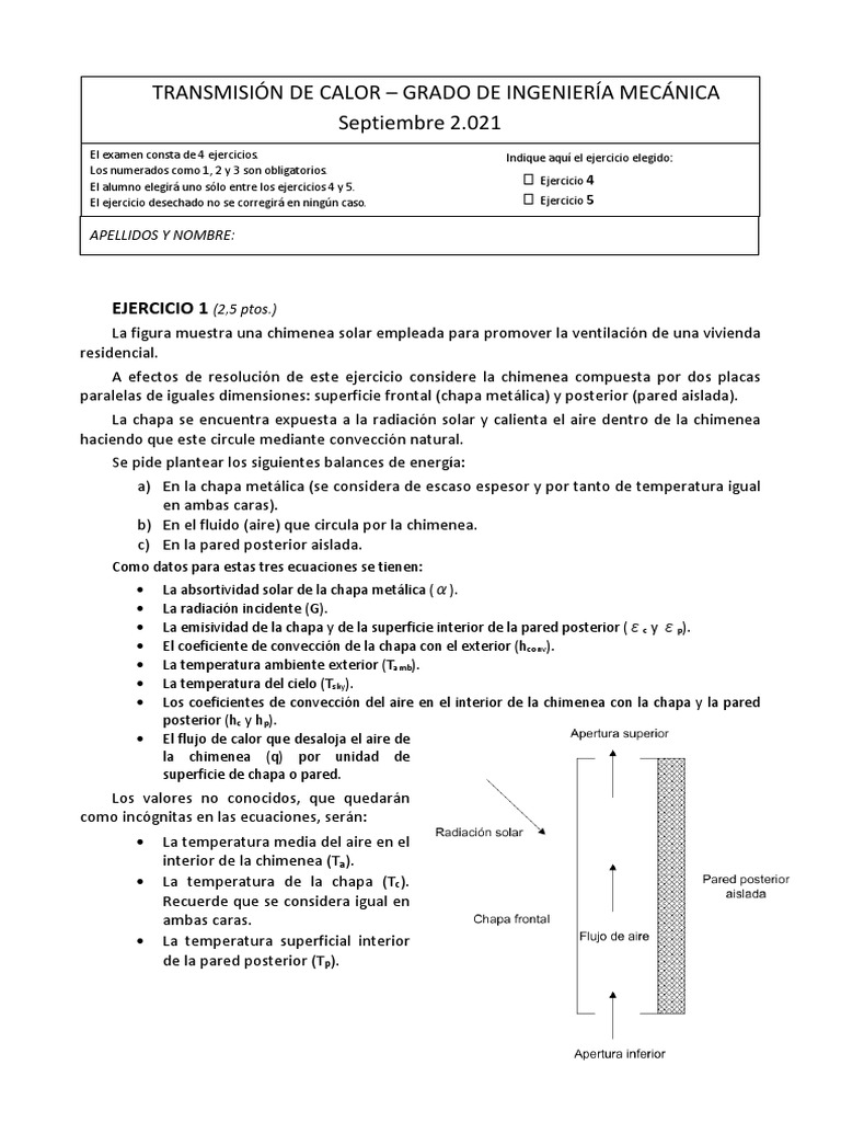 Análisis térmico de problemas de transmisión de calor en ingeniería mecánica | PDF | Convección ...