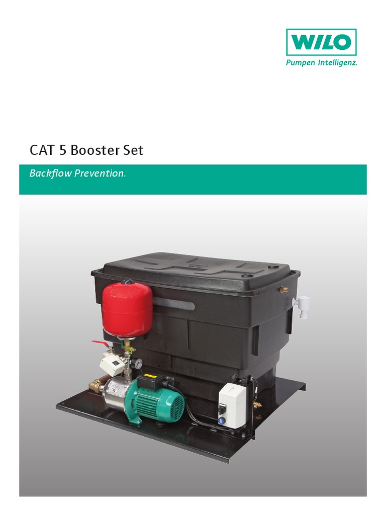 CAT 5 Booster Set Backflow Prevention | PDF | Valve | Pump
