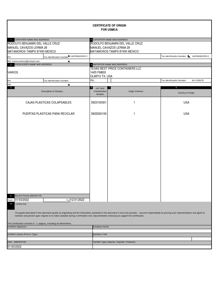 Formato Usmca | PDF | Economies | Government