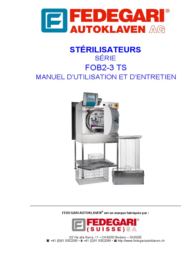 FOB2-3 TS - Manuel D'utilisation Et D'entretien | PDF | Pompe | Logiciel