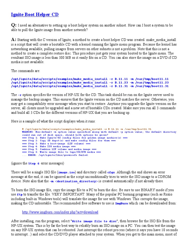 BootHelperCD Ignite | PDF | Booting | Computer File