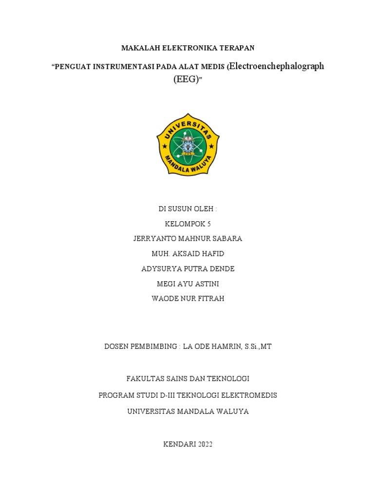 Makalah Elektronika Terapan | PDF | Sains & Matematika