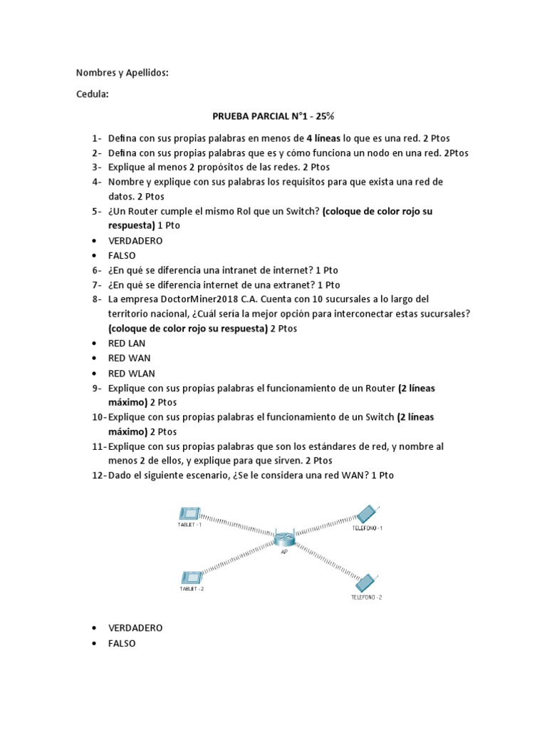 Prueba Parcial 1 | PDF Prueba Parcial 1 | PDF