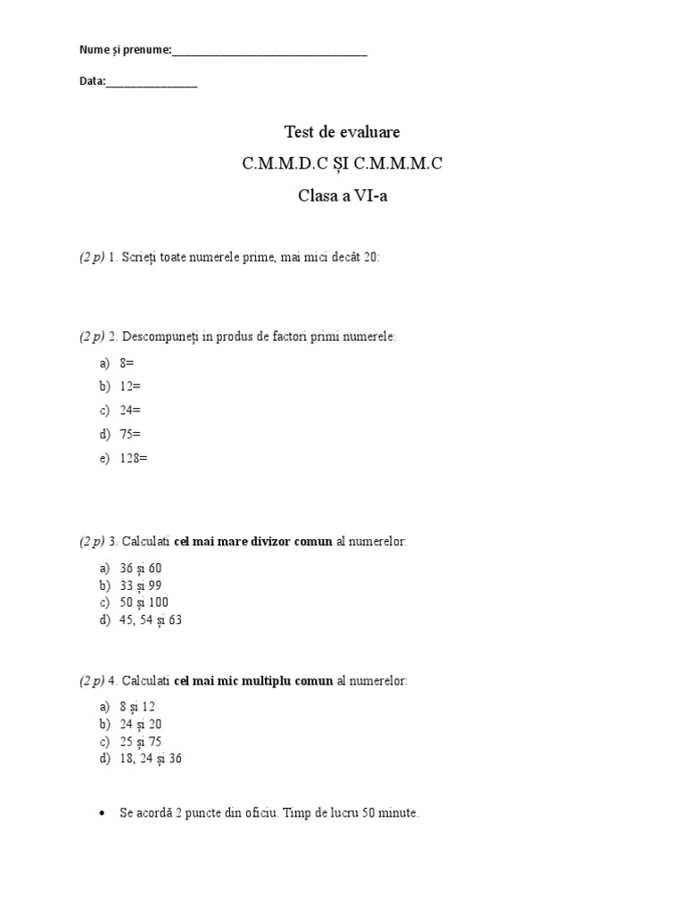 Test CMMDC, CMMMC | PDF