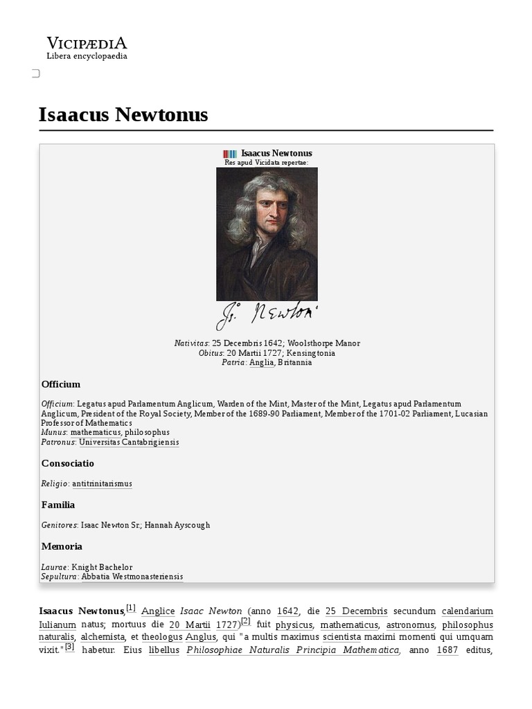 3 Isaacus - Newtonus | PDF