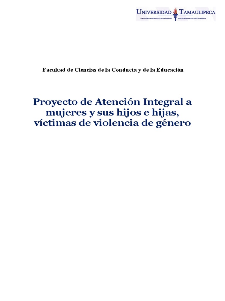 Proyecto Integral Violencia | PDF | La violencia contra las mujeres ...