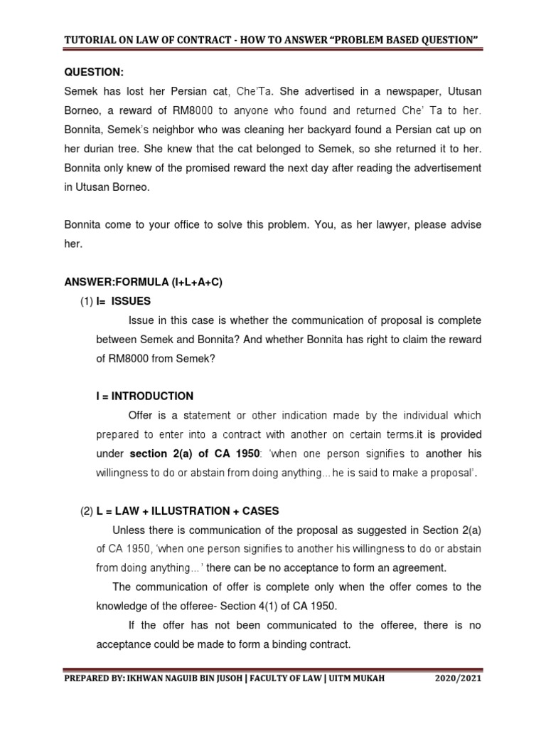 HOW TO ANSWER PROBLEM BASED QUESTION Latest | PDF | Offer And ...