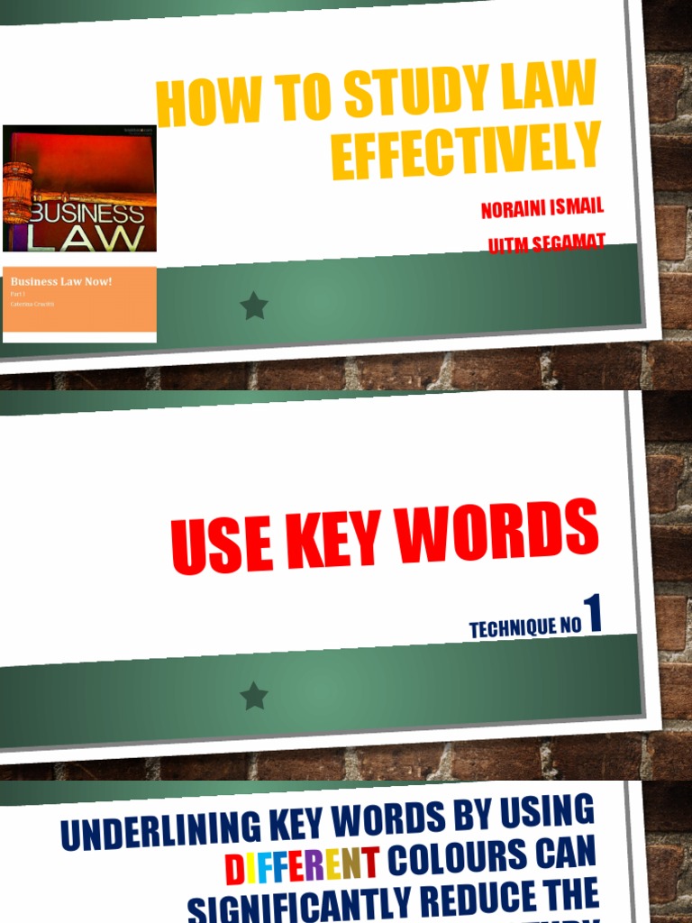 How To Study Law Effectively | PDF | Social Science | Language Arts ...