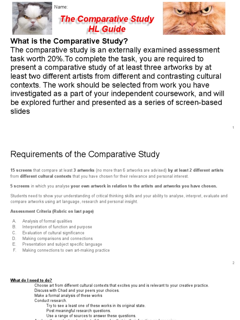 Comparative Study Template 1 | PDF | Attitude (Psychology) | Idea
