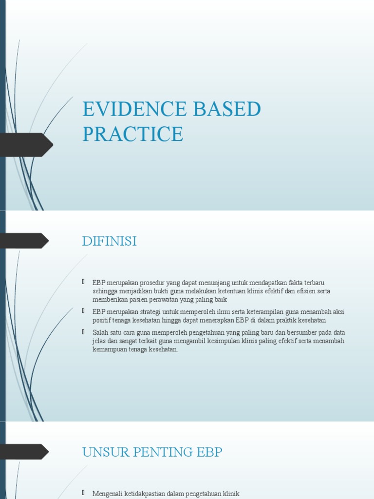 Evidence Based Practice | PDF