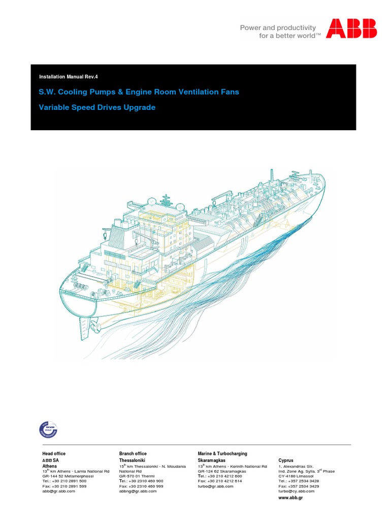 Installation Manual - S.W. Cooling Pumps & Engine Room Ventilation Fans ...
