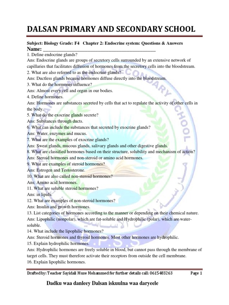 Bio f4 Endocrine System | PDF | Endocrine System | Hormone