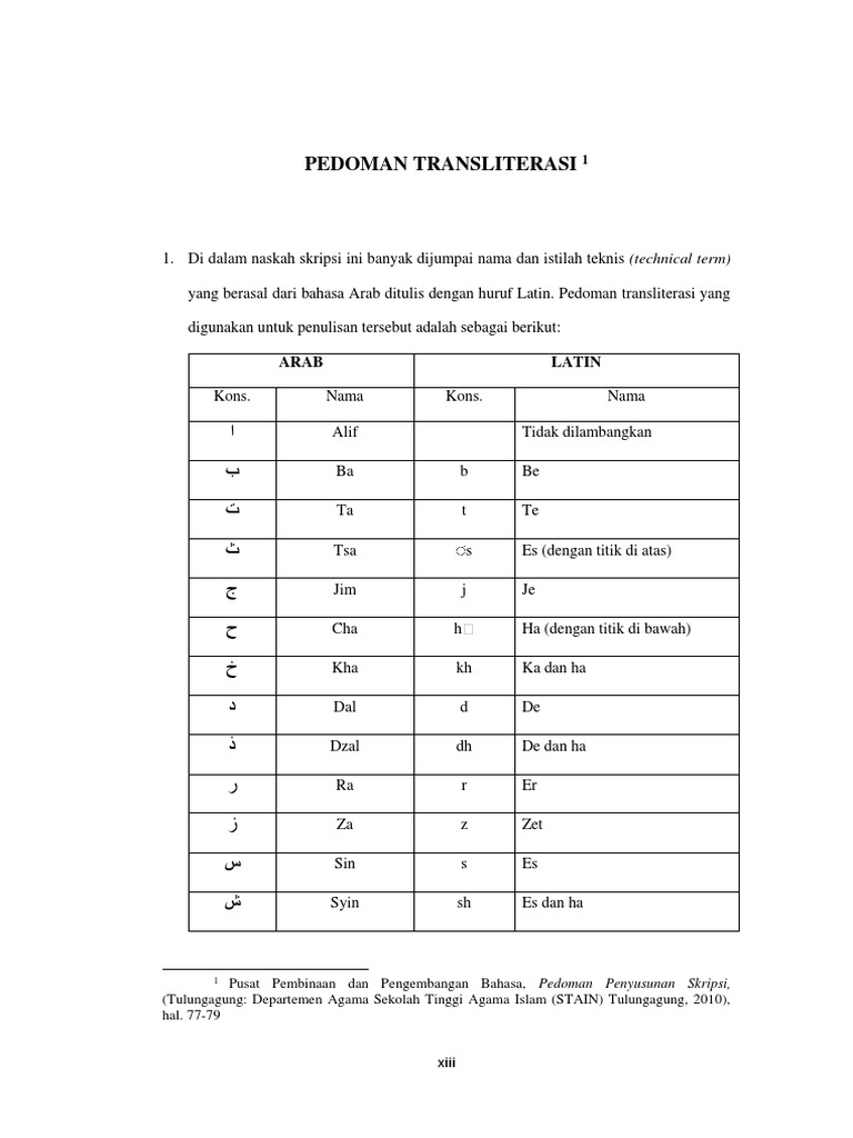 Pedoman Transliterasi | PDF
