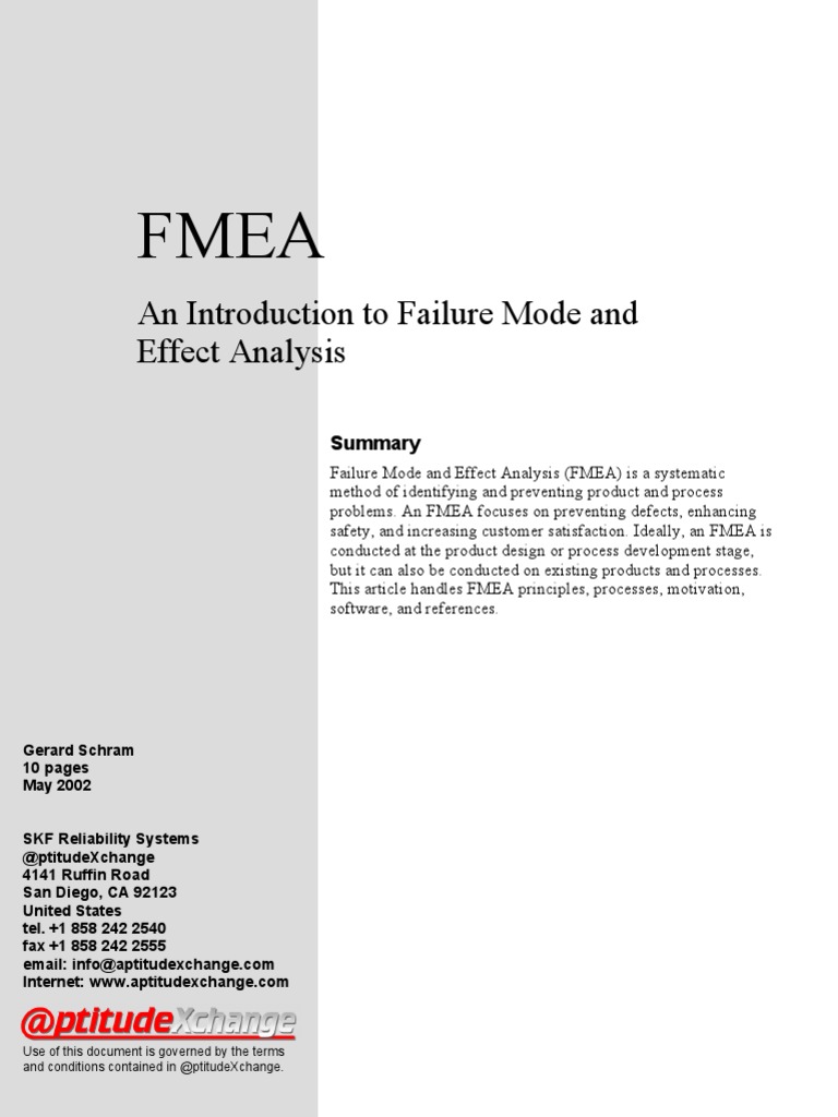 FMEA | PDF | Reliability Engineering | Systems Engineering