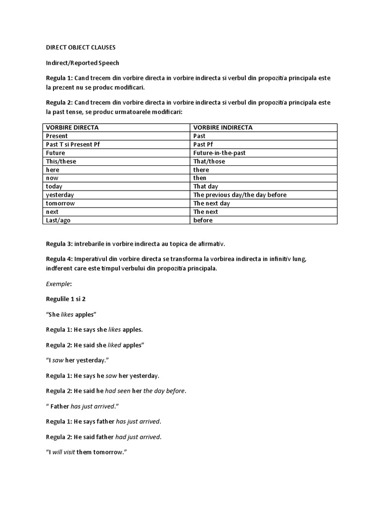 Direct Object Clauses | PDF | Semantics | Linguistic Morphology