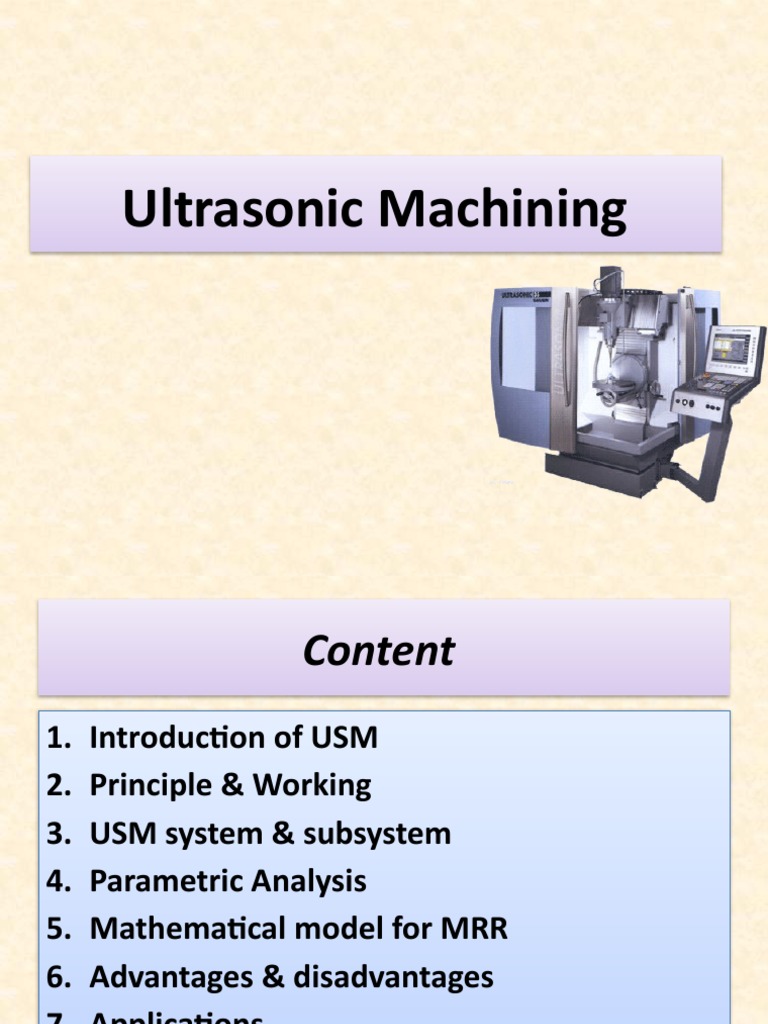 # 3 - Ultrasonic Machining | PDF | Machining | Ultrasound