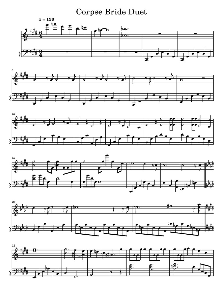 Corpse Bride Duet | PDF