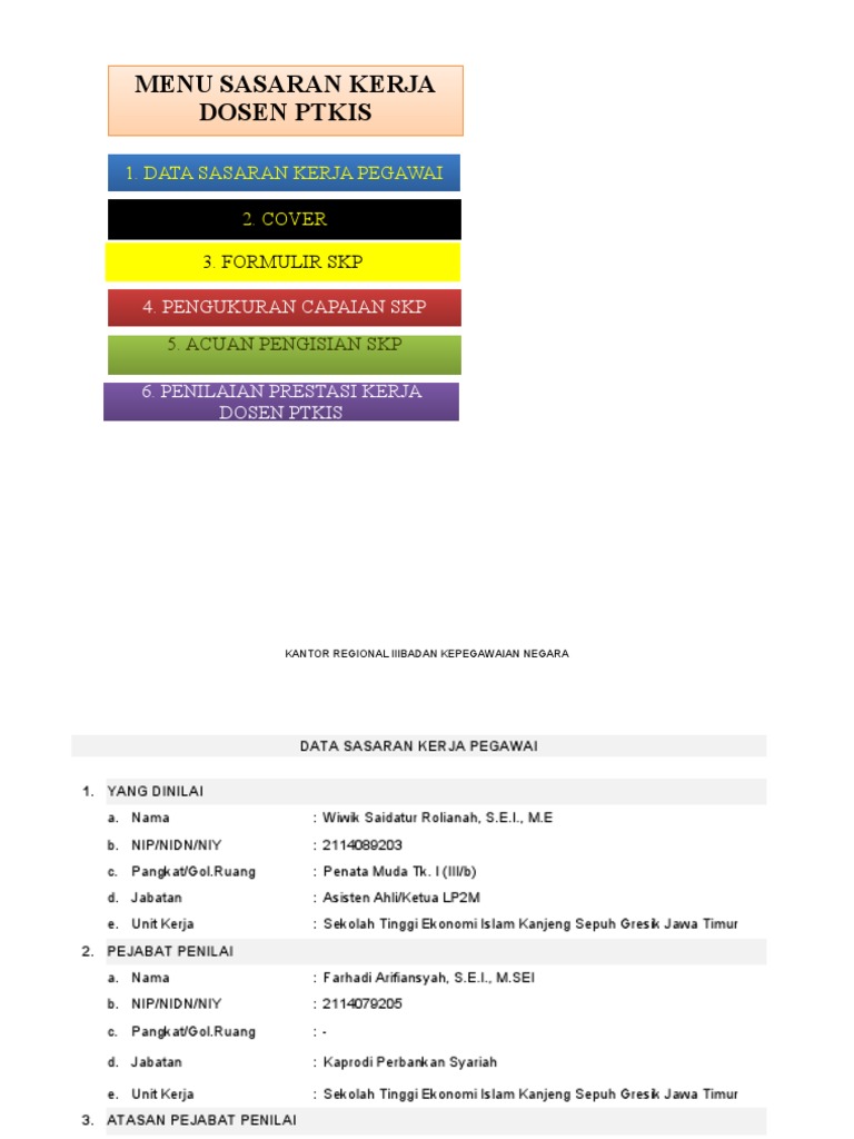 Contoh SKP 2022 Fix Fix | PDF