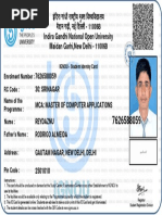 IGNOU Payment Receipt | PDF