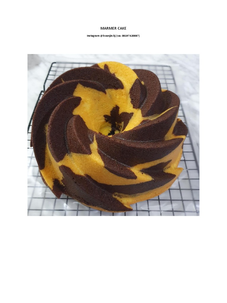 Resep Marmer Cake Sederhana | PDF