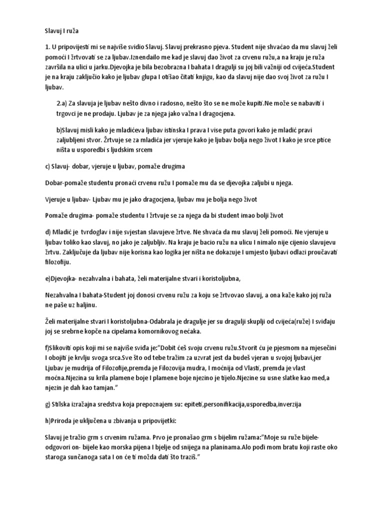 Slavuj I Ruža | PDF