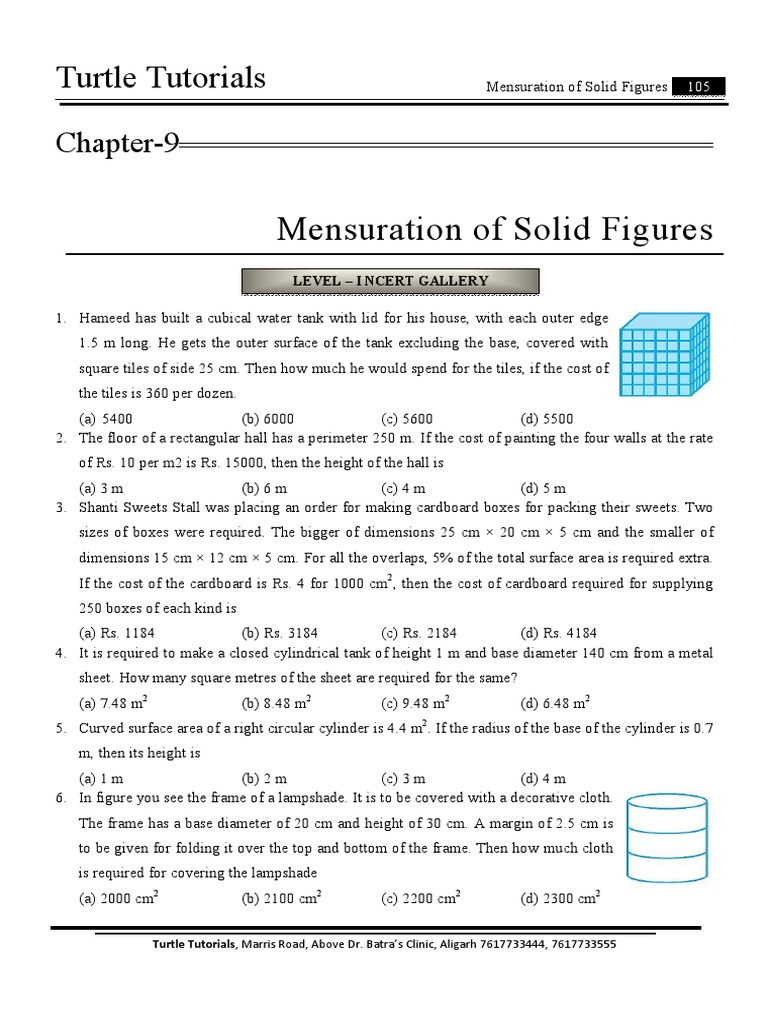 09 Mensuration of Solid Figures | PDF | Sphere | Volume