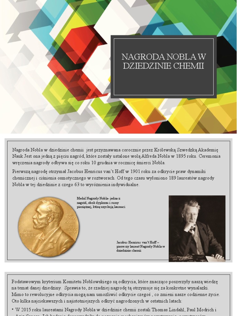 Nagroda Nobla w Dziedzinie Chemii | PDF