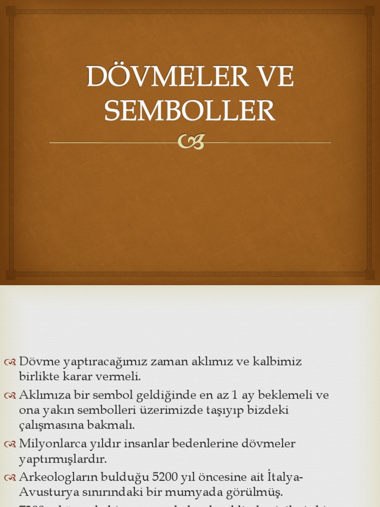 Dövmeler Ve Semboller | PDF