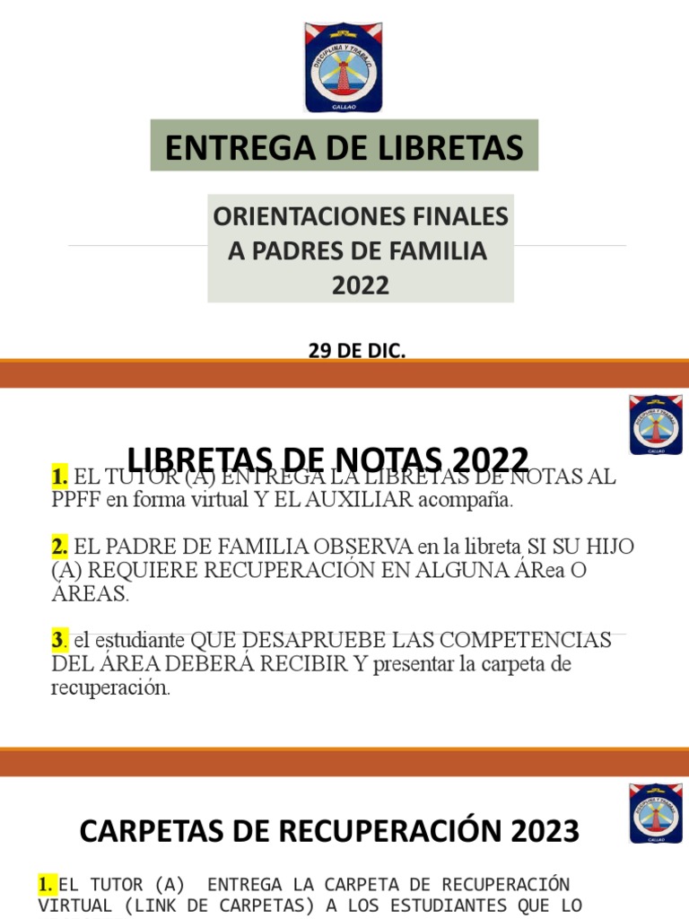 Orientaciones Finales A Los PPFF 2022 | PDF