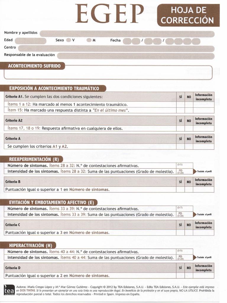 Egep Hoja de Correccio N | PDF | Medicina CLINICA | Diagnostico medico