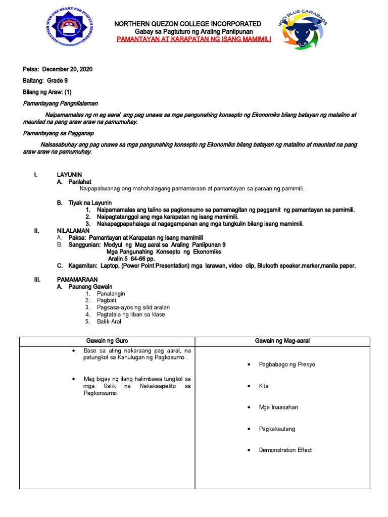 May Lesson Plan Grade 9 | PDF